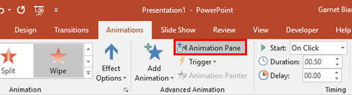 powerpoint button animation