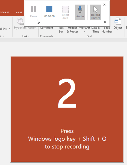 powerpoint screen recording computer audio