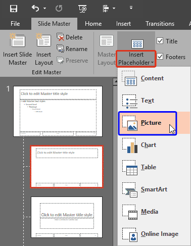 powerpoint template insert placeholder