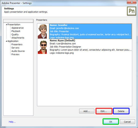 Add Presenters in Adobe Presenter