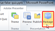 Package Option in Adobe Presenter