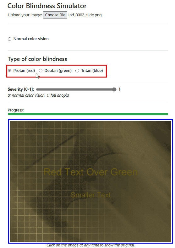 Running Color Blind Tests Using Images Exported from PowerPoint
