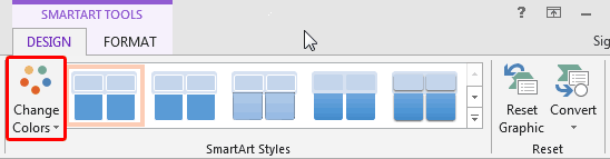 Change Shape Colors of SmartArt Graphics in PowerPoint 2013 for Windows