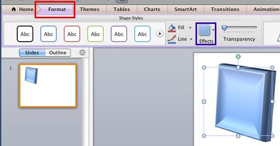 3-D Rotation Options for Shapes in PowerPoint 2011 for Mac