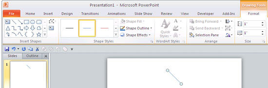Formatting Arrowheads for Line Shapes in PowerPoint 2010 for Windows