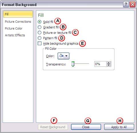 Format Slide Background in PowerPoint 2010 for Windows