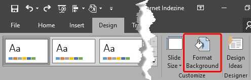 Format Slide Background in PowerPoint 2016 for Windows