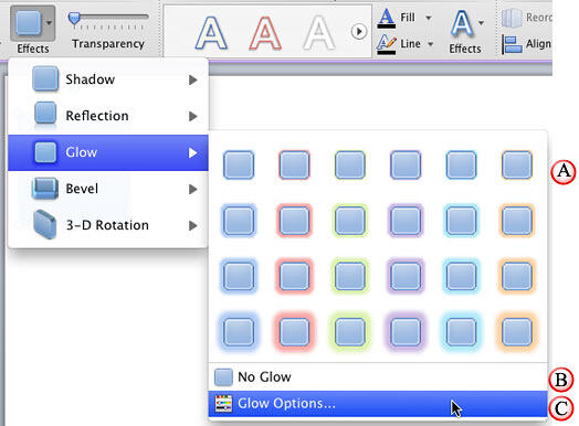 Apply Glow Effects to Shapes in PowerPoint 2011 for Mac