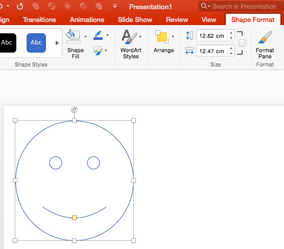 No Fill for Shapes in PowerPoint 2016 for Mac