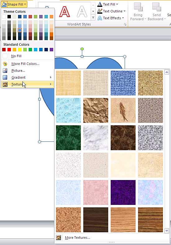 Add Texture Fills to Shapes in PowerPoint 2010 for Windows