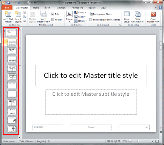 Add and Rename Slide Masters in PowerPoint 2010 for Windows