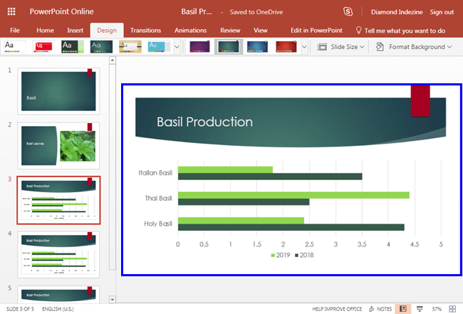 Change Aspect Ratio from Widescreen to Standard in PowerPoint for the Web