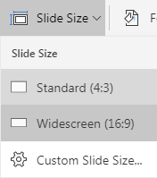 Change Aspect Ratio from Widescreen to Standard in PowerPoint for the Web