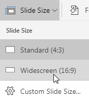 Change Aspect Ratio from Widescreen to Standard in PowerPoint for the Web
