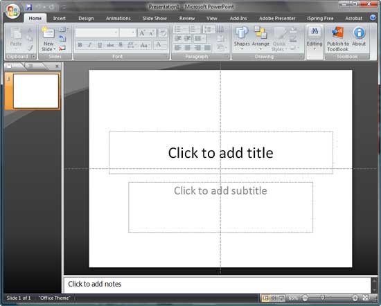 Change Slide Layout in PowerPoint 2007 for Windows