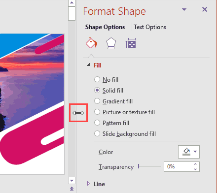 Format Task Panes in PowerPoint 365 for Windows