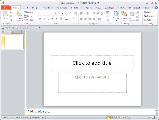 Gridlines in PowerPoint 2010 for Windows