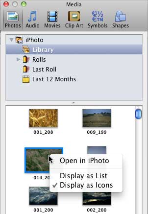 Media Browser - Photos Tab in PowerPoint 2011 for Mac