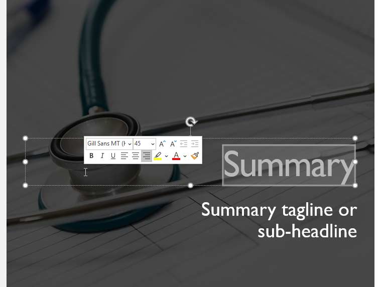 Mini Toolbar in PowerPoint 365 for Windows