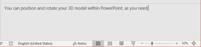 Notes Pane in PowerPoint 365 for Windows