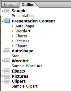 Outline Pane Options in PowerPoint 2007 for Windows