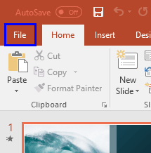 Account Tab of Backstage View in PowerPoint 2016 for Windows