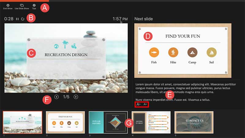Presenter View in PowerPoint 365 for Mac
