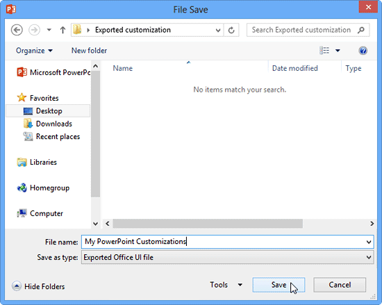 Reset, Export, and Import Ribbon Customizations in PowerPoint 2013 for ...