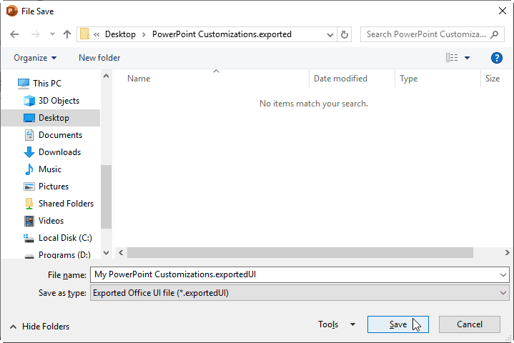 Reset Export And Import Qat Customizations In Powerpoint 365 For Windows