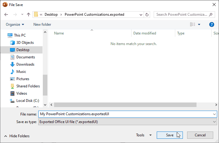 Reset, Export, and Import Ribbon Customizations in PowerPoint 365 for ...