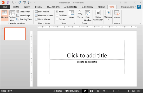 Rulers in PowerPoint 2013 for Windows