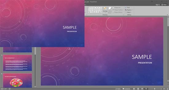 Slide Show View in PowerPoint 2016 for Windows