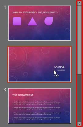 Slides Pane in PowerPoint 2016 for Windows