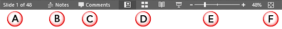 Status Bar in PowerPoint 2016 for Windows