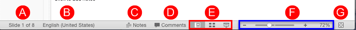 Status Bar in PowerPoint 2016 for Mac