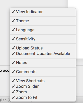 Status Bar in PowerPoint 365 for Mac
