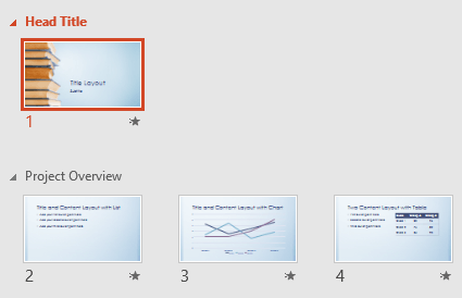 Viewing Sections in PowerPoint 2016 for Windows
