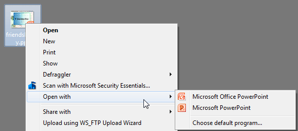 Set as Default Version in PowerPoint 2007 for Windows