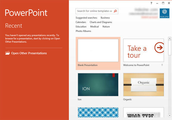Changing Interface Color in PowerPoint 2013 for Windows