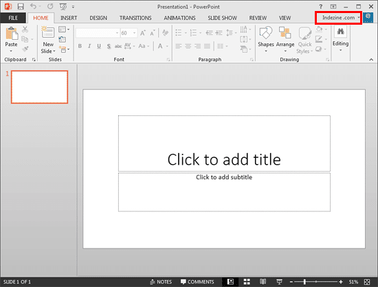 Sign and Switch Accounts in PowerPoint 2013 on Windows 7