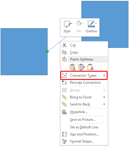 Change Connector Type in PowerPoint 2013 for Windows