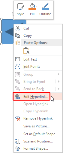 Hyperlinks for Action Buttons in PowerPoint 2013 for Windows