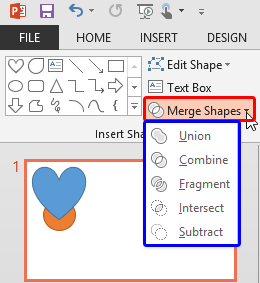 Shape Fragment Command in PowerPoint 2013 for Windows