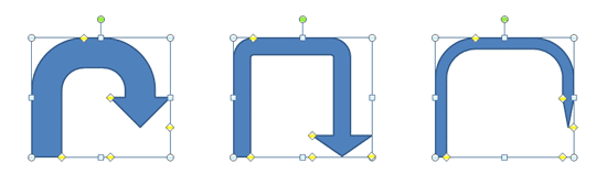 Manipulating Shapes by Dragging Yellow Handles in PowerPoint 2010 for ...