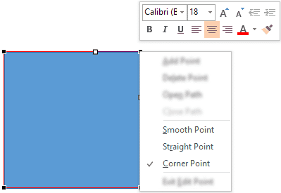 Types of Points (Vertexes) for Shapes in PowerPoint 2013 for Windows