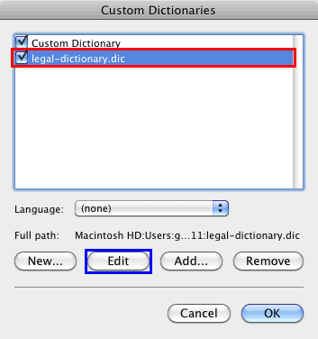 Creating and Editing Custom Dictionaries in PowerPoint 2011 for Mac