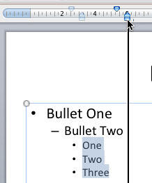 Tweak Bulleted Paragraphs With Left Indent Marker in PowerPoint 2011 ...