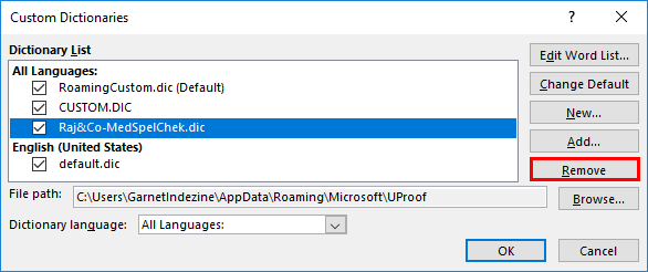 Loading And Using Custom Dictionaries In Powerpoint 2016 For Windows 6055