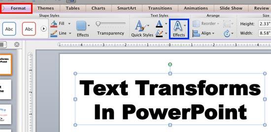 Text Transforms In Powerpoint 2011 For Mac
