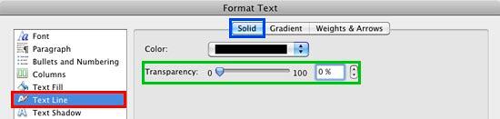 Text Outline in PowerPoint 2011 for Mac